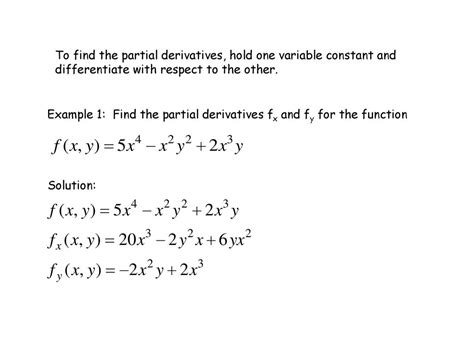 Chapter 8 Partial Derivatives Ppt Download