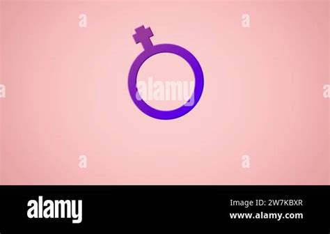 Animation Of Text Non Binary And Purple Non Binary Gender Symbol On Pink Background Human