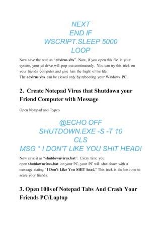 Tricks To Hack Notepad PDF