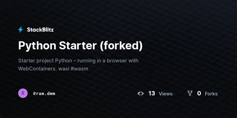 Python Starter Forked StackBlitz