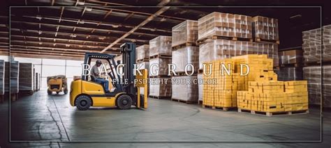 Forklift Operator Moving Boxes In Warehouse Premium Ai Generated Psd