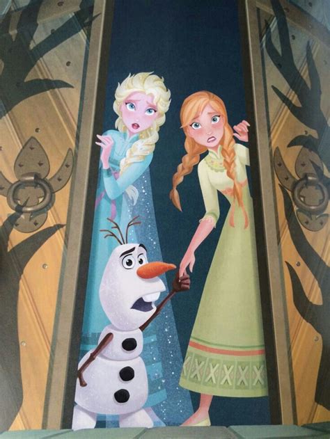 Elsaanna And Olaf Frozen Elsa And Anna Door Anna Knocking On Elsa