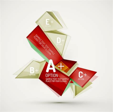 Premium Vector Geometric Shapes With Sample Text Abstract Template