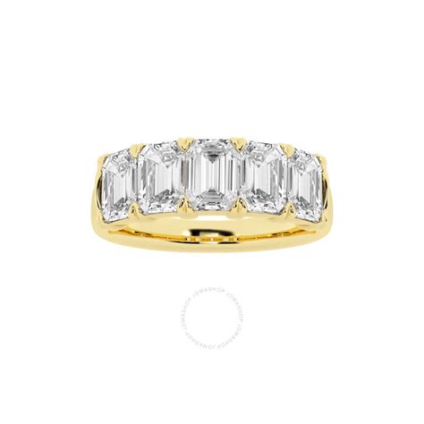 Brilliant Diamond 14k Yellow Gold 3 Cttw Emerald Cut Lab Grown Diamond