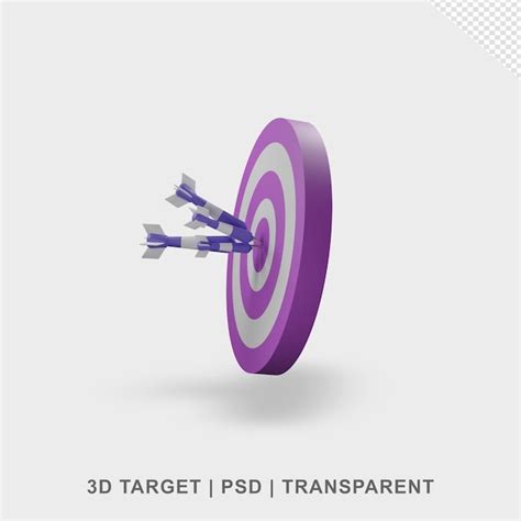 Premium PSD D Target Dart Transparent No Background