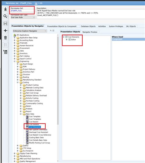 Change Cost Element Description IFS Community
