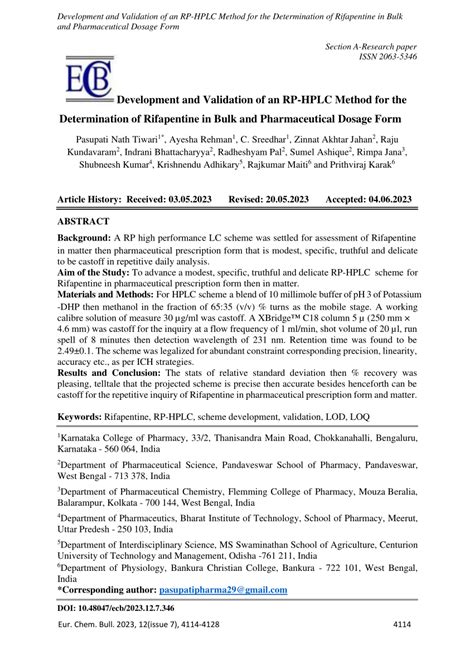 pdf development and validation of an rp hplc method for the