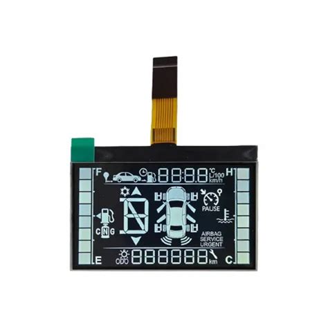 7 segment monochrome custom lcd display screen
