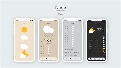 Nude The Weather App On Behance