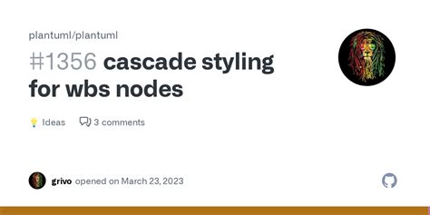 Cascade Styling For Wbs Nodes · Plantuml Plantuml · Discussion 1356