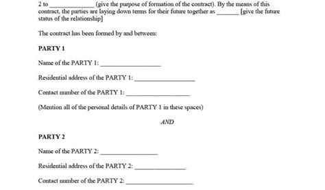 Sex Contract Template Sex Contracts Examples Williamson Ga Us