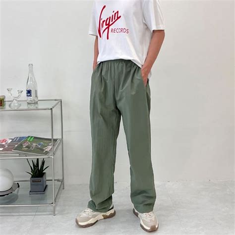 남성 밴딩 와이드팬츠 1p 데일리 크런치 편한 바지 홈플러스 택배배송