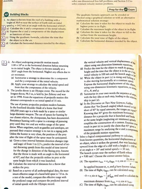 vectors and projectiles ap practice qns pdf