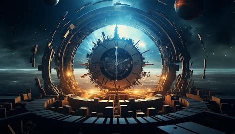 Premium Ai Image Quantum Space Time Continuum Futuristic Digital Art