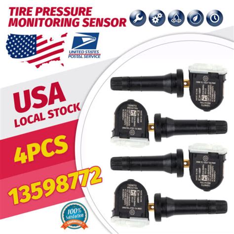 4pcs Oem 13540601 Tpms Tire Pressure Sensor For Buick Chevrolet