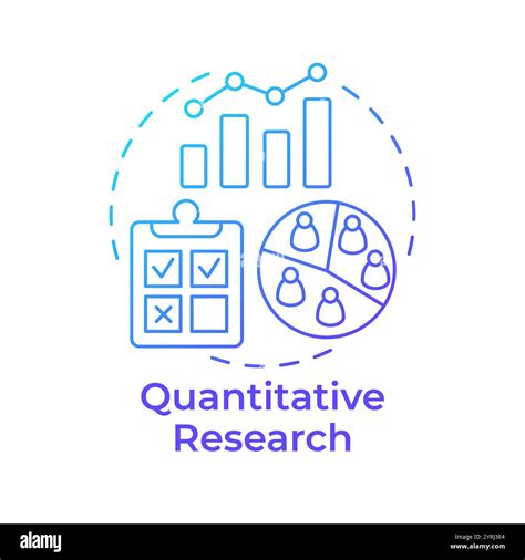 Quantitative Research Blue Gradient Concept Icon Stock Vector Image