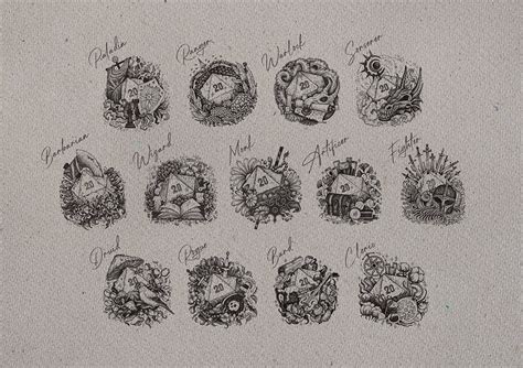 Dandd Classes A Graphic Series Hand Drawn Cards Behance