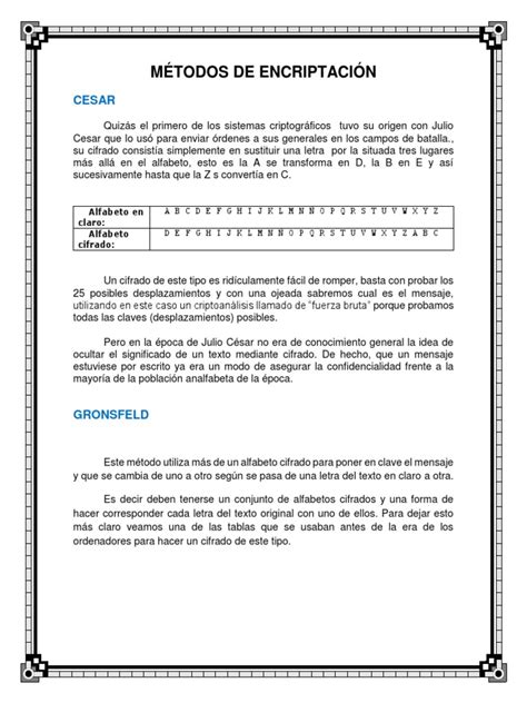 Métodos De Encriptación Criptografía Cifrado
