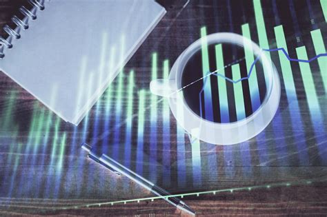 Premium Photo Double Exposure Of Forex Graph Drawing And Work Table Top Veiw Concept Of