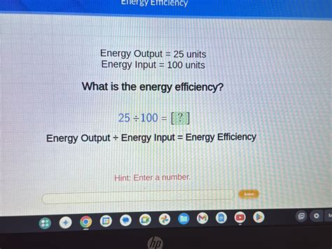 Energy Output 25 Units Energy Input 100 Studyx