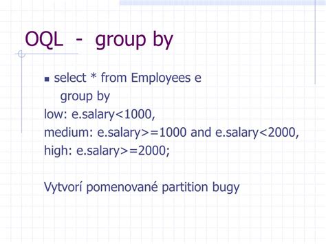 ppt object query language oql powerpoint presentation free