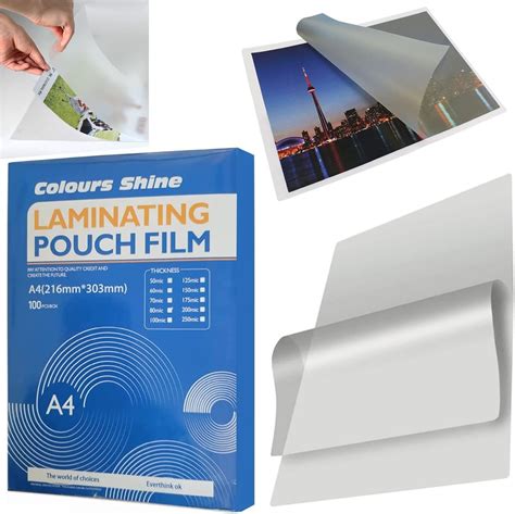 Hands Laminating Pouches A4 Pack Of 100 Crystal Clear Finish Laminate Sheets 150 Micron 2 X