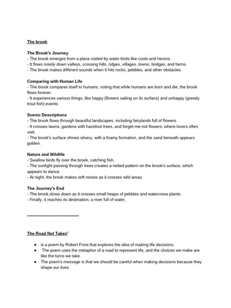 Bullet Point Summary Poem Drama Ix Class Pdf Rain