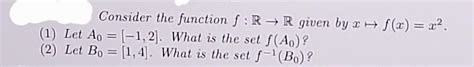 Solved Consider The Function F RR Given By Xf X X Chegg