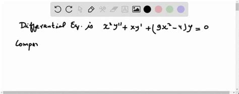 SOLVED Determine The Singular Points Of The Given Differential Equation Classify Each Singular