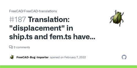 translation displacement in ship ts and fem ts have different