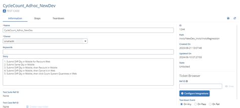 Ability To See Test Case Information Easier Subject