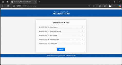 Qr Code Attendance System Using Django Free Project By Updategadh