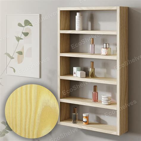 Полиця для спецій на стіну кухні поличка з натурального дерева на 5 рядів сосна купити