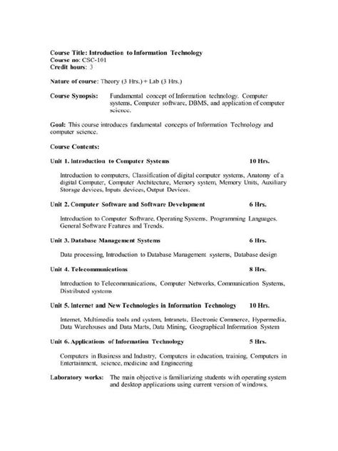 bsc csit syllabus description 11zon pdf