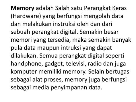 PPT MEMORY PowerPoint Presentation Free Download ID 4877340