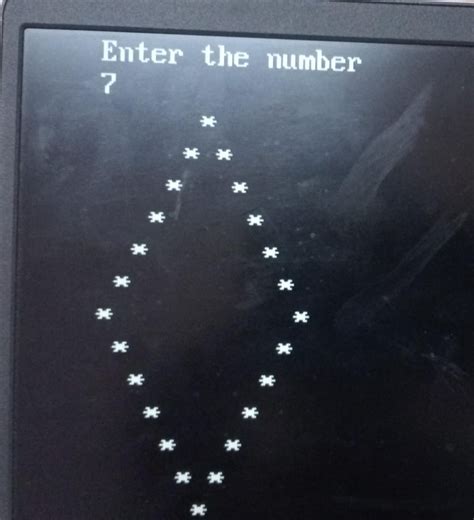 Learn Programming Language C Program To Print Hollow Diamond Star Pattern