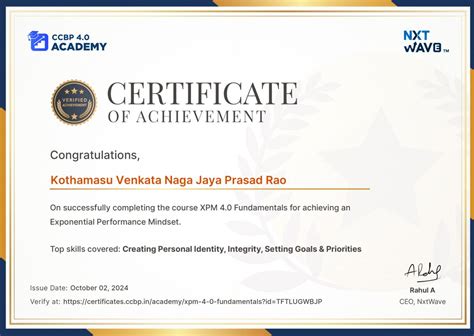 Achievementunlocked Ccbp Continuouslearning Growthmindset Nxtwave Niat