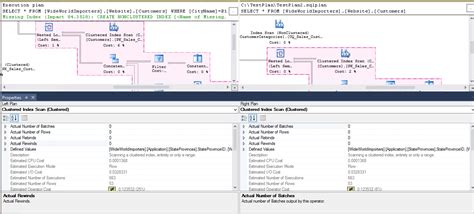 how to compare query execution plans in sql server 2016
