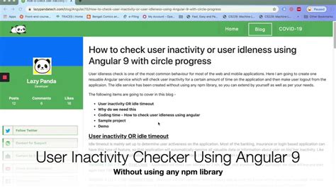 How To Check User Inactivity Or User Idleness Using Angular 9 With