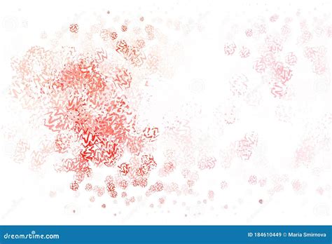 Light Red Vector Background With Wry Lines Stock Vector Illustration Of Curly Blurry 184610449