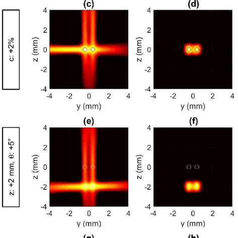 dual array pam image examples showing the impact of sound speed and