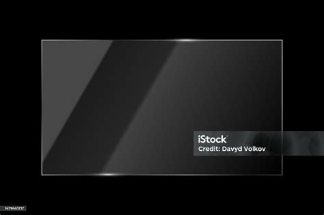 화면 반사 투명한 배경에 투명한 반짝이는 유리판 래스터 그림 유리 재료에 대한 스톡 벡터 아트 및 기타 이미지 유리 재료 반사 광학 작용 창문 Istock