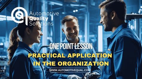 One Point Lesson 🎯 Practical Application In Your Organization