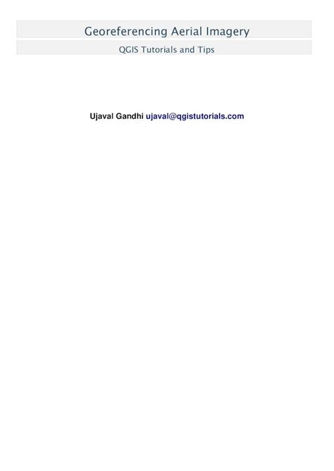 pdf qgis tutorials and tips s ugis · pdf filegeoreferencing aerial