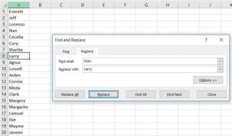 Find And Replace In Excel