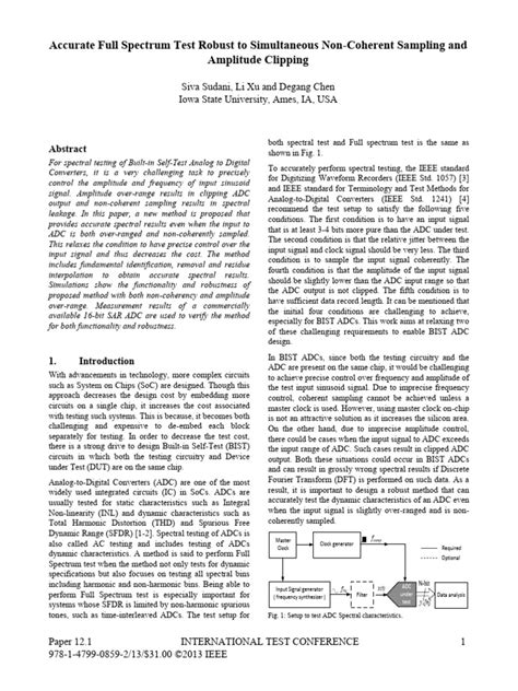 Accurate Full Spectrum Test Robust To Simultaneous Non Coherent
