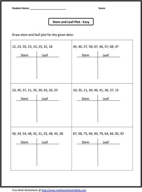 Master The Stem And Leaf Plot Worksheet Get The Answer Key