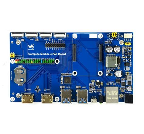 Waveshare Raspberry Pi Compute Module 4 Io Board With Poe • Raspberrypidk