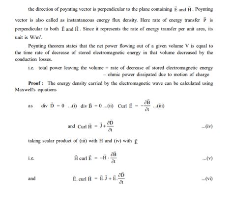 Poynting Theorem