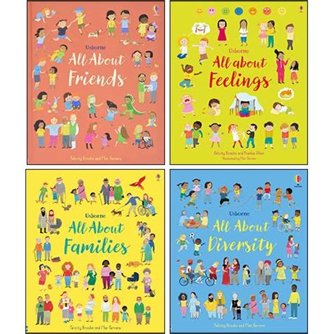 Usborne All About Feelings Friends and Families My First Books 4 Book Set by Felicity Brooks ...